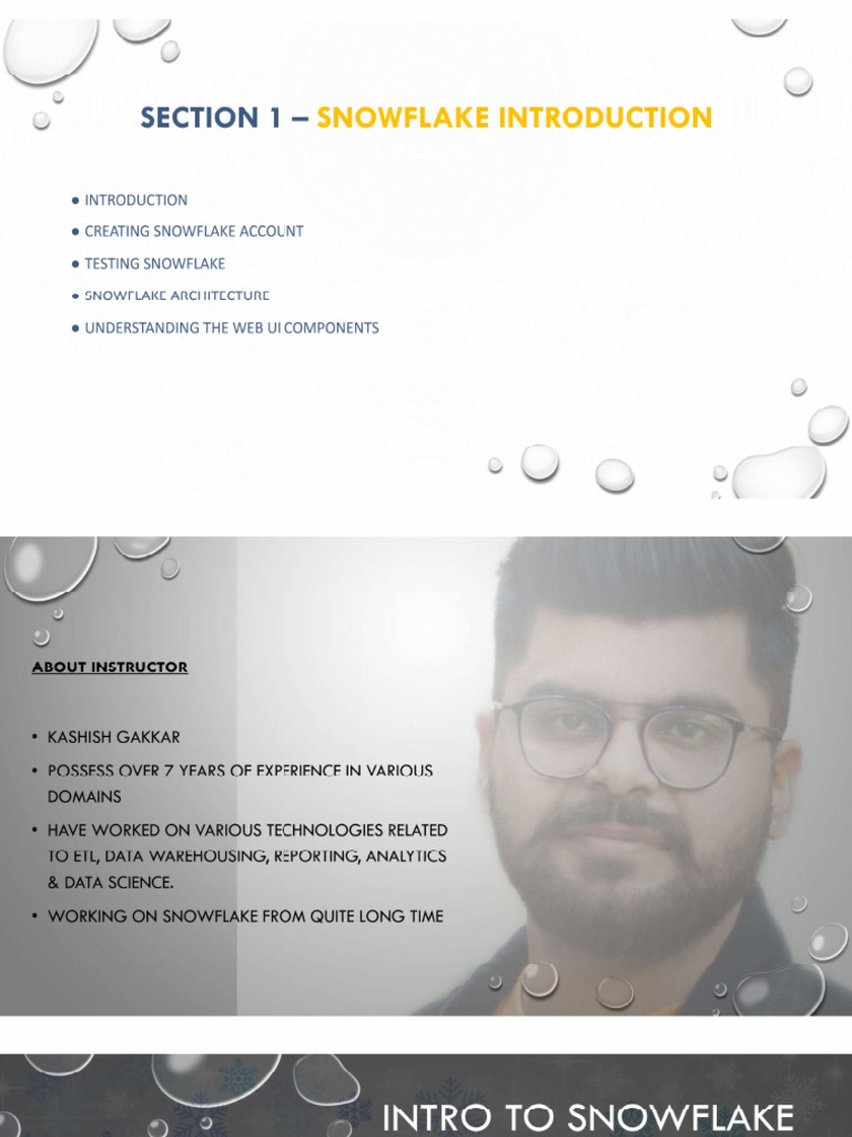 Snowflake Training Presentation v1 | PDF