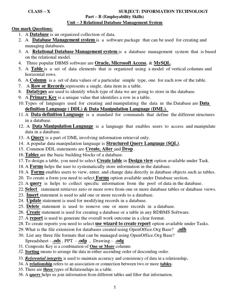 Unit - 3 Realtional Database Management System | PDF | Relational ...