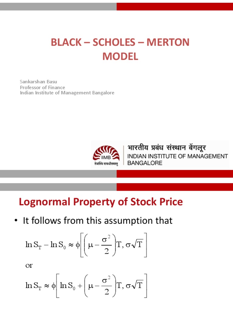 Black - Scholes - Merton Model | PDF | Black–Scholes Model | Option ...