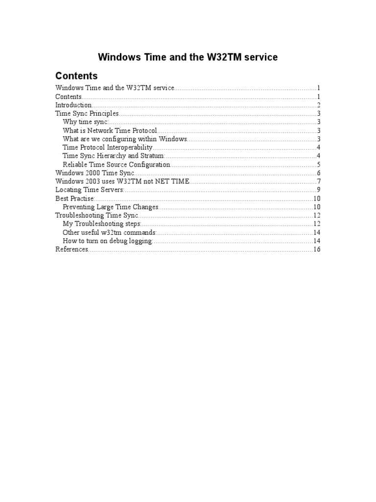 Windows Time and The W32TM Service | PDF | Windows Registry ...