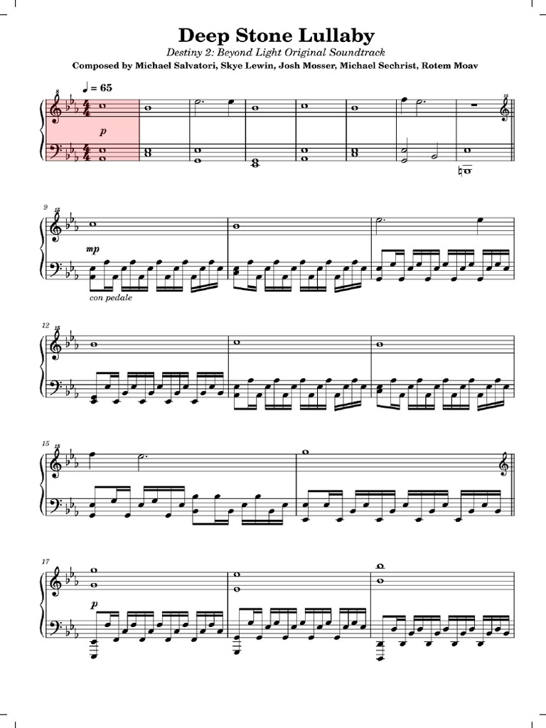 Deep Stone Lullaby Sheet Music | PDF