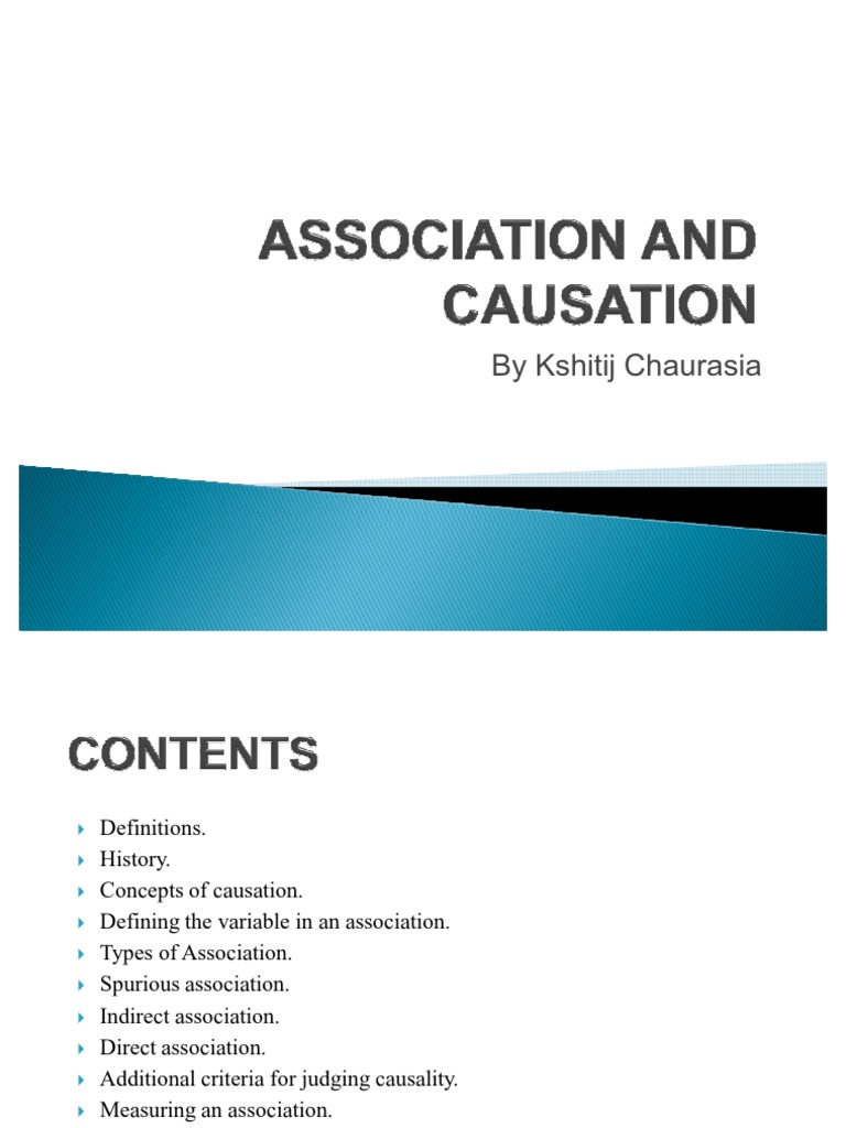 Causation vs Association in Research | PDF | Infection | Causality
