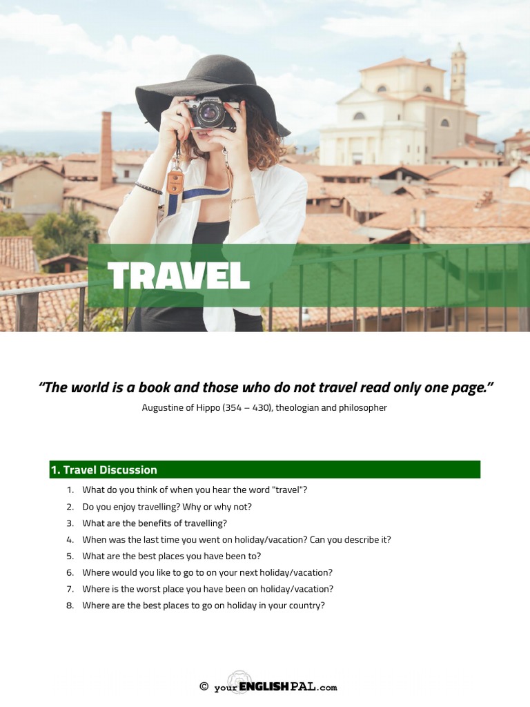 ESL Travel Lesson Plan | PDF | Linguistics | Cognitive Science