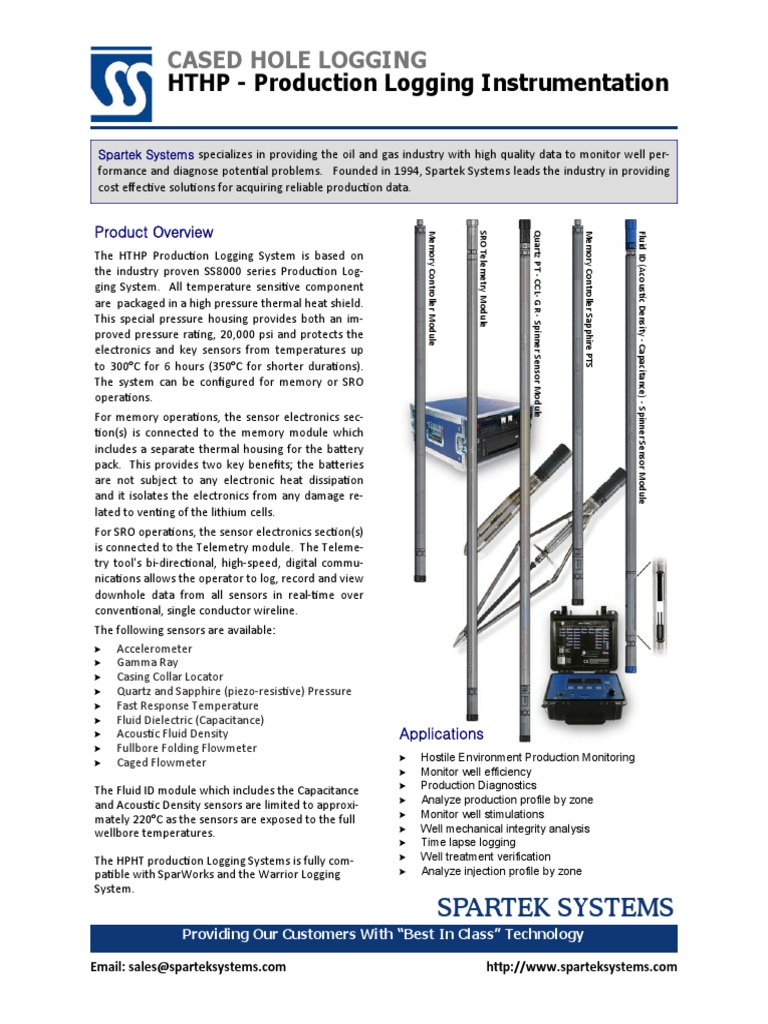 Flyer HTHP Production Logging Tool | PDF | Flow Measurement ...