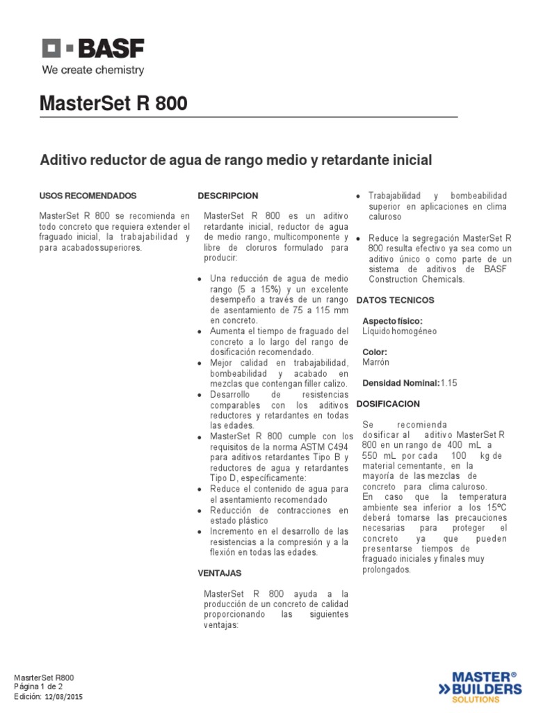 MasterSet R 800 | PDF