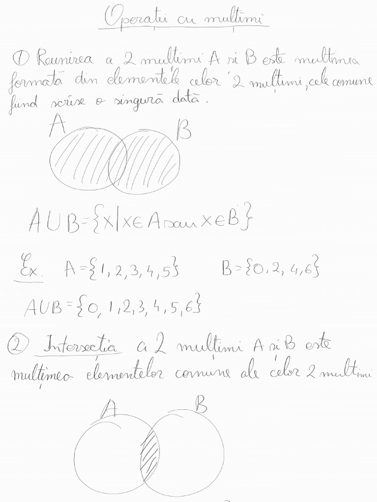 Operatii Cu Multimi | PDF