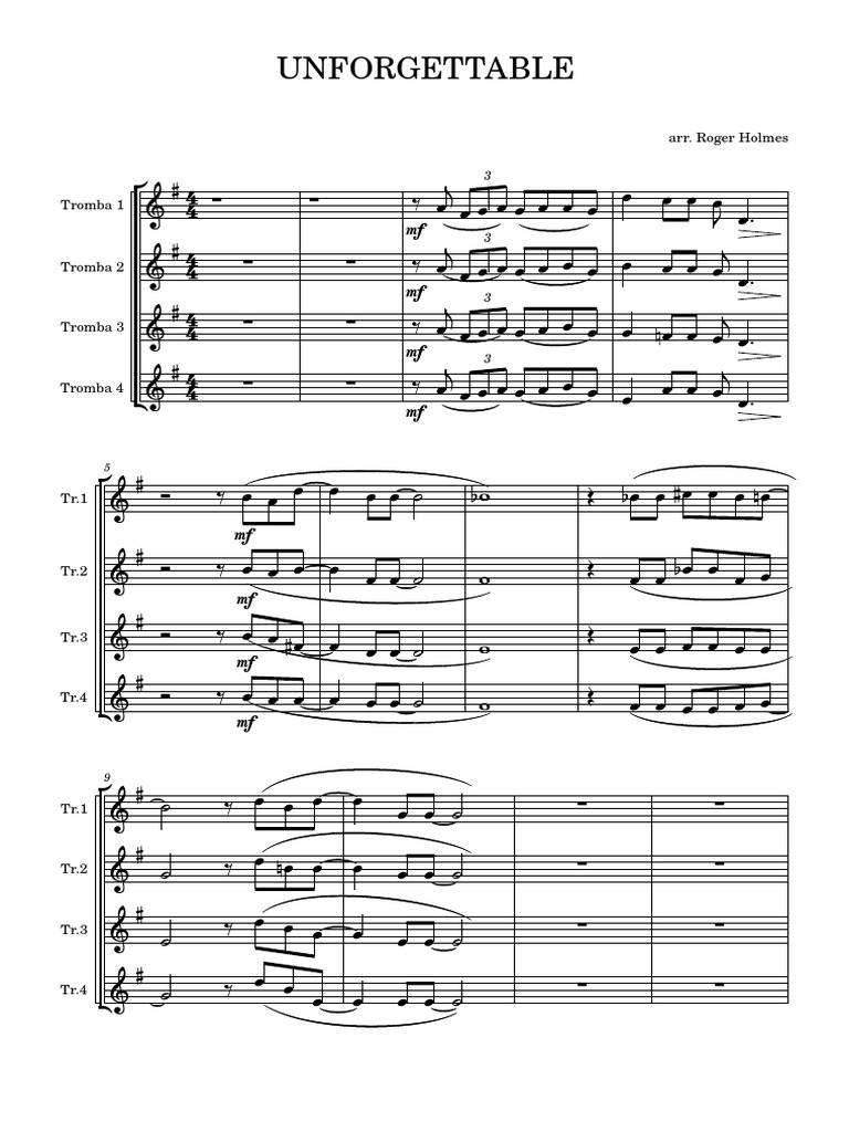 Unforgettable - Partitura e Parti | PDF