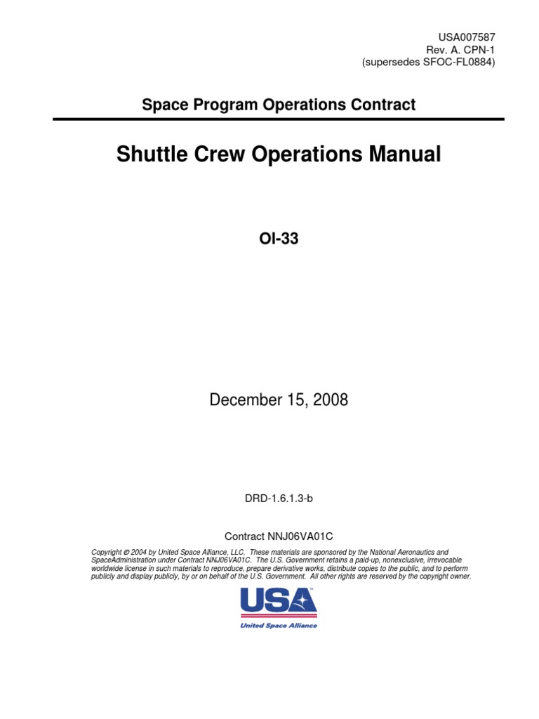 Shuttle Crew Operations Manual | PDF | Space Shuttle Solid Rocket ...
