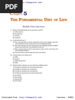 Cell - The Unit of Life Mind Map | PDF | Cell (Biology) | Cell Membrane