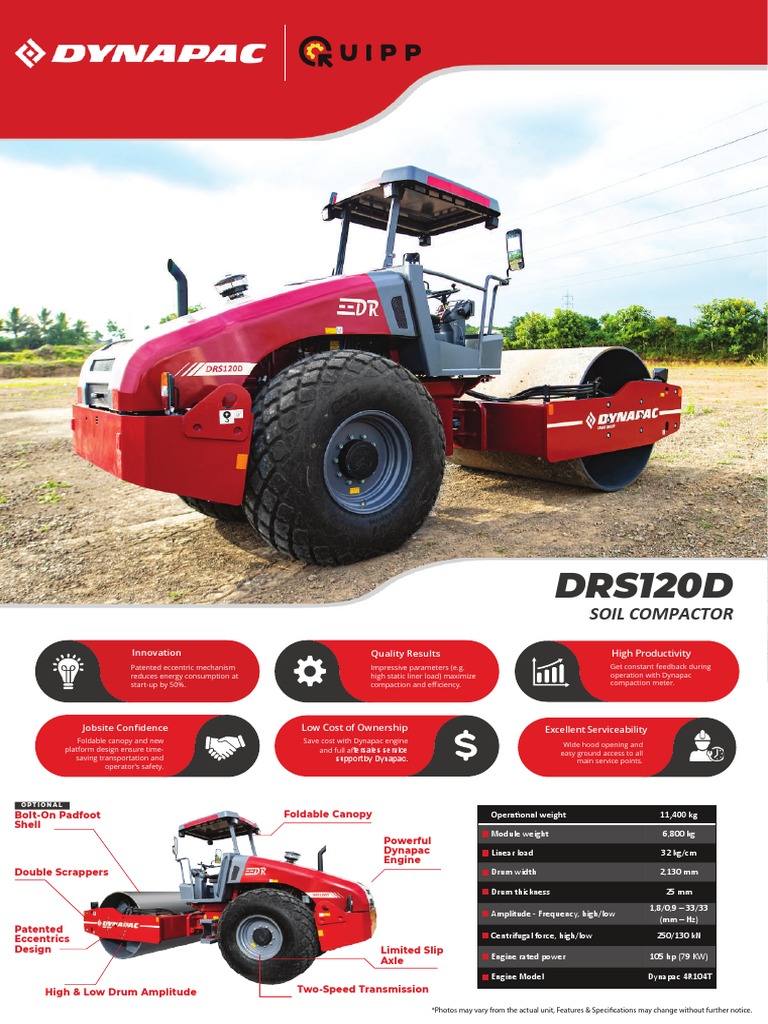 08 Dynapac DRS120D Brochure | PDF | Engines | Vehicles