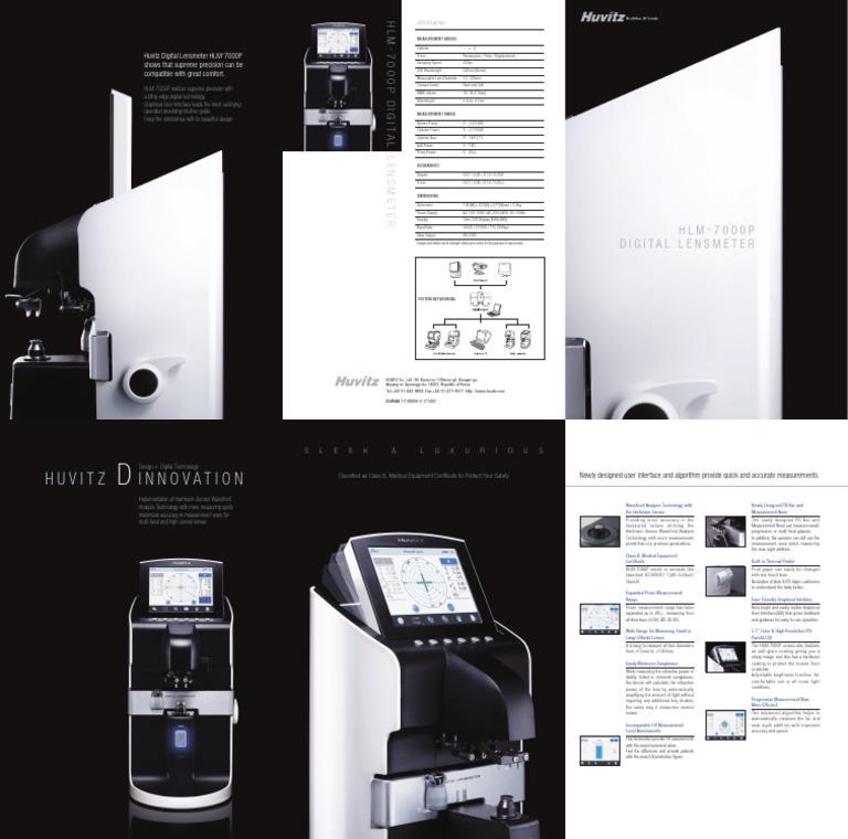 Huvitz HLM-7000P Lensmeter Specifications | PDF | Sunglasses | Glasses