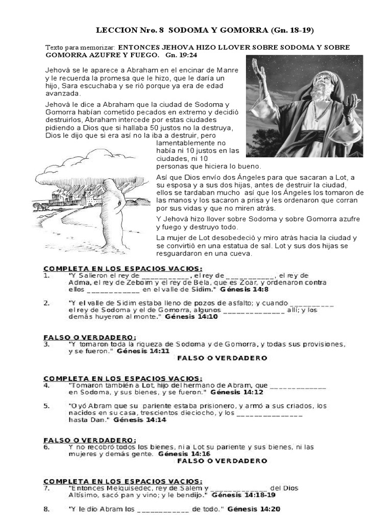 Leccion 8 Sodoma y Gomorra Colonia Linares | PDF