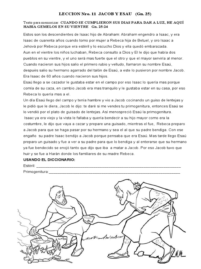 Leccion 11 Jacob y Esau | PDF