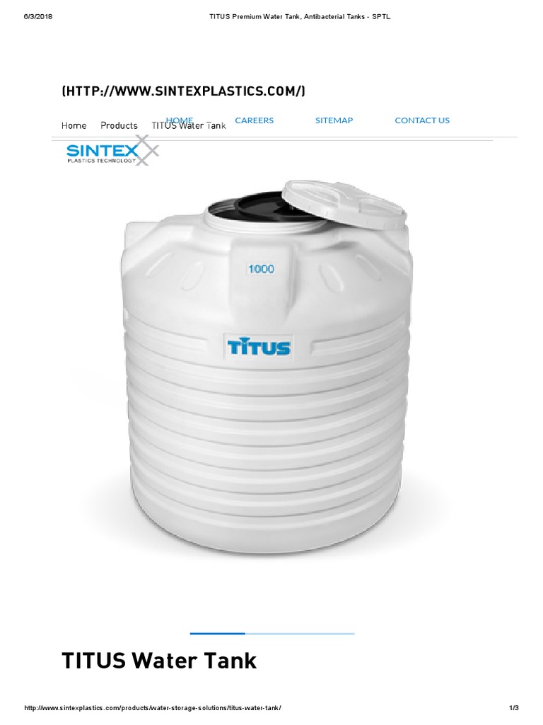 TITUS Water Tank Home Products | PDF