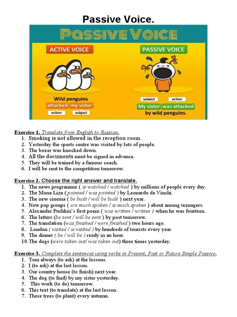 Passive Voice. Revision | PDF | Syntax | Linguistic Morphology