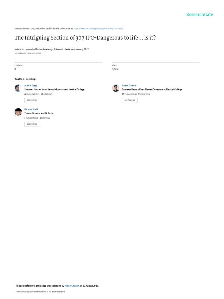 The Intriguing Section of 307 IPC – Dangerous to life . . . is it ...