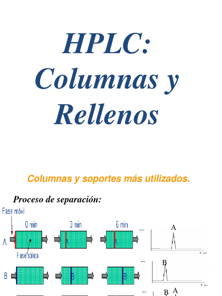 3-Curso HPLC-COLUMNAS Y RELLENOS Actualizado | PDF | Cromatografía líquida de alto rendimiento ...