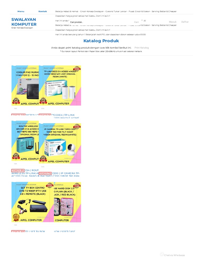 Katalog - SWALAYAN KOMPUTER | PDF | Teknologi & Rekayasa