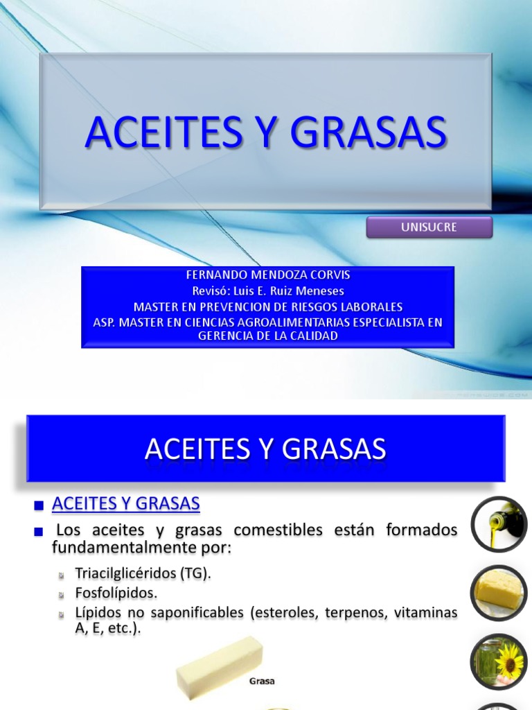 Aceites y Grasas | PDF | gordo | Aceite vegetal