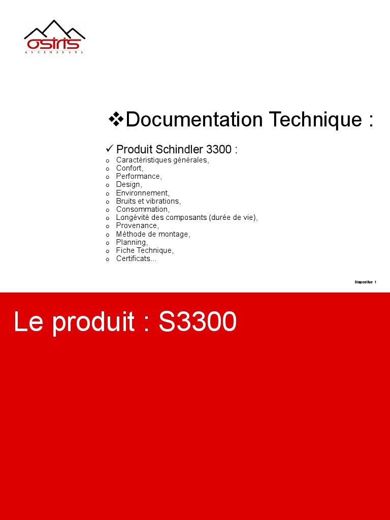Documentation Et Fiche Technique Ascenseur Schindler - v2 | PDF | Ascenseur | Frein