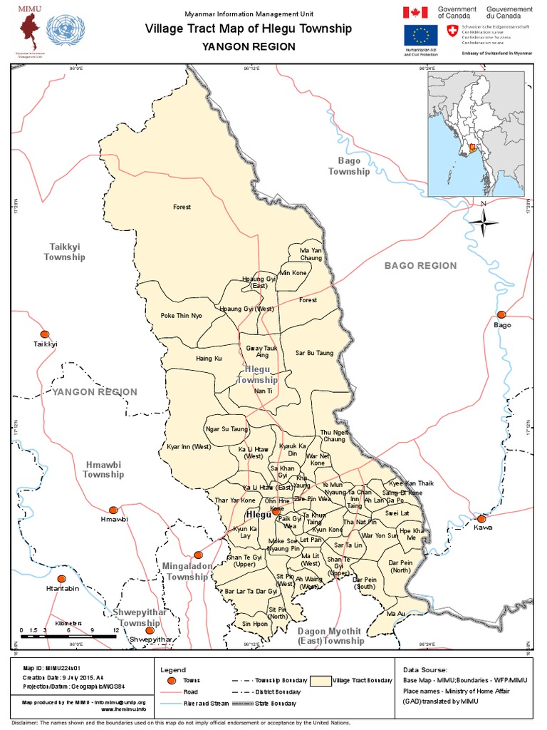 Village Tract Map of Hlegu Township | PDF