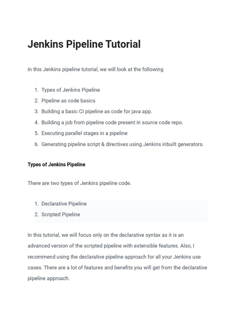 Jenkins Pipeline Guide | PDF | Version Control | Scripting Language