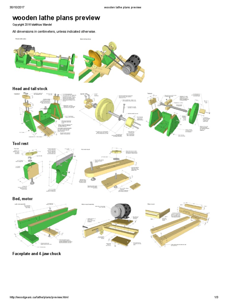 Wooden Lathe Plans Preview | PDF | Home & Garden