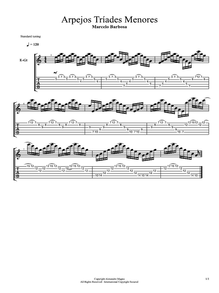 Arpejos Triades Menores | PDF