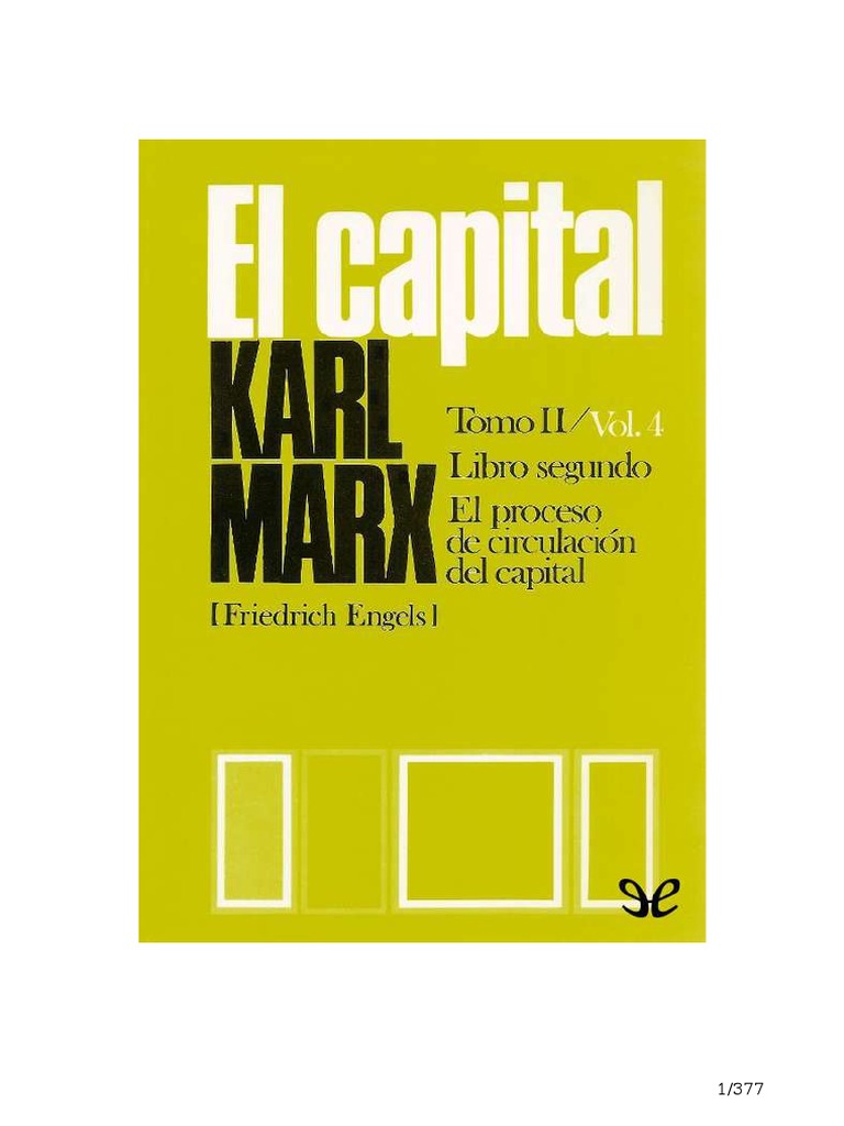 El Capital P Scaron Libro Segundo Vol 4 Karl Marx | PDF | Capital ...