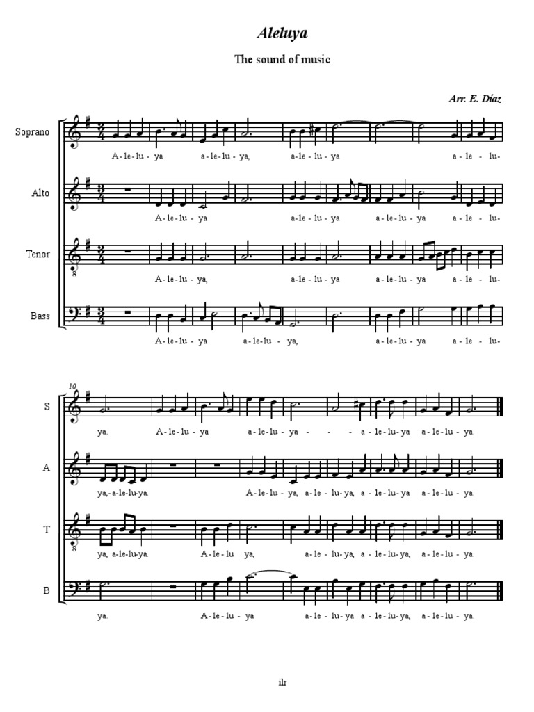 Aleluya The Sound of Music G. | PDF