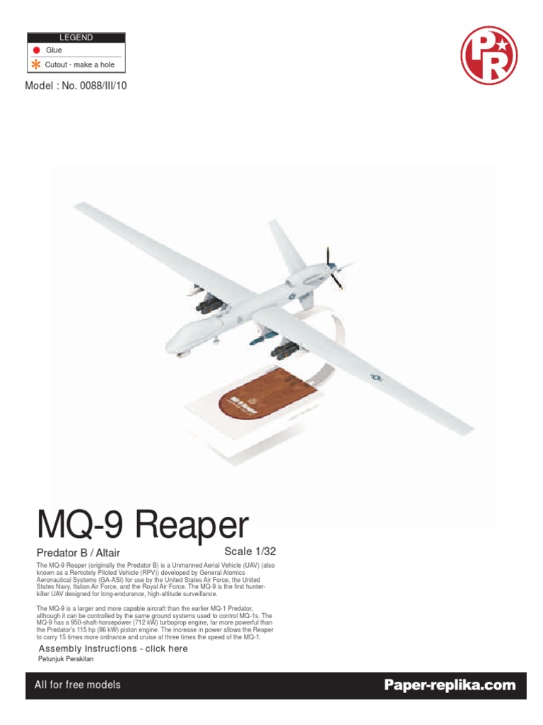 MQ-9 Reaper: Model: No. 0088/III/10 | PDF | General Atomics Mq 1 ...