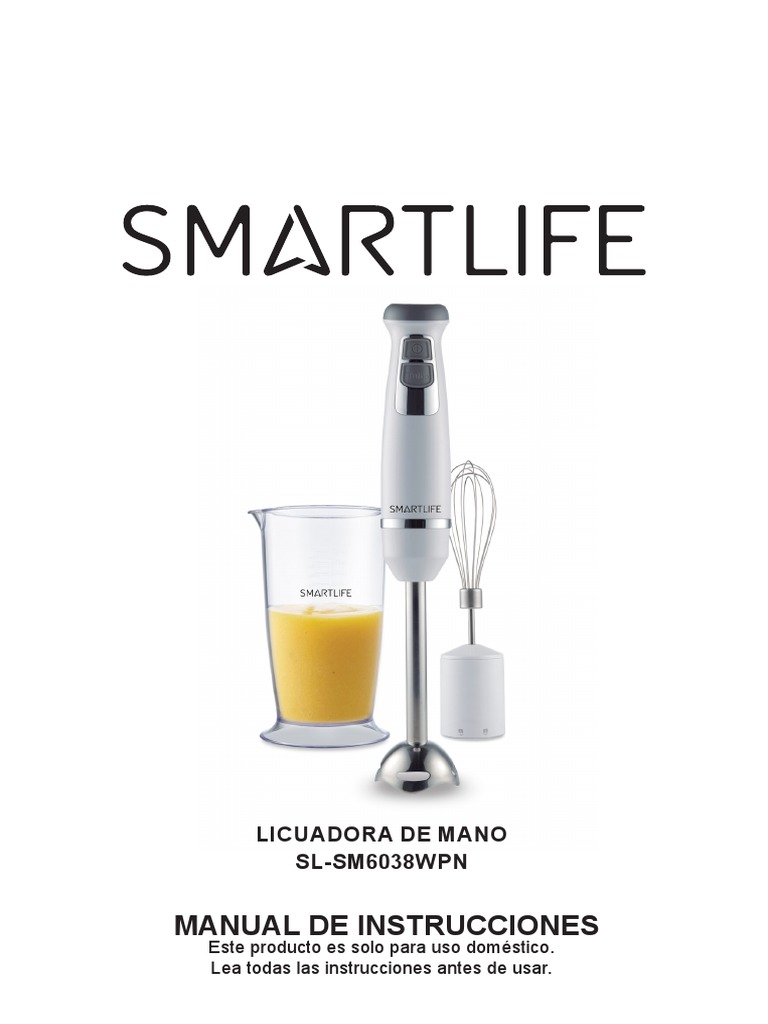 Manual Licuadora de Mano SLSM6038 WPN2021 | PDF | Enchufes y tomas de corriente alterna ...
