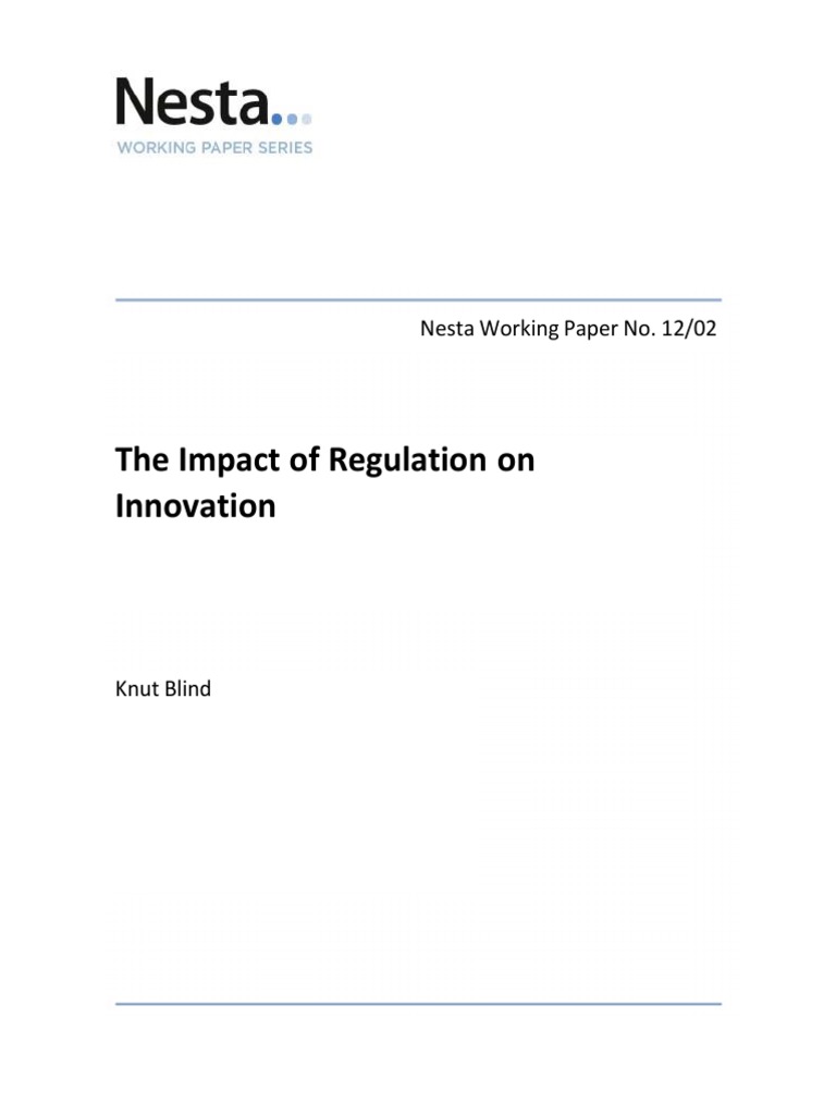 The Impact of Regulation On Innovation | PDF | Innovation | Monopoly