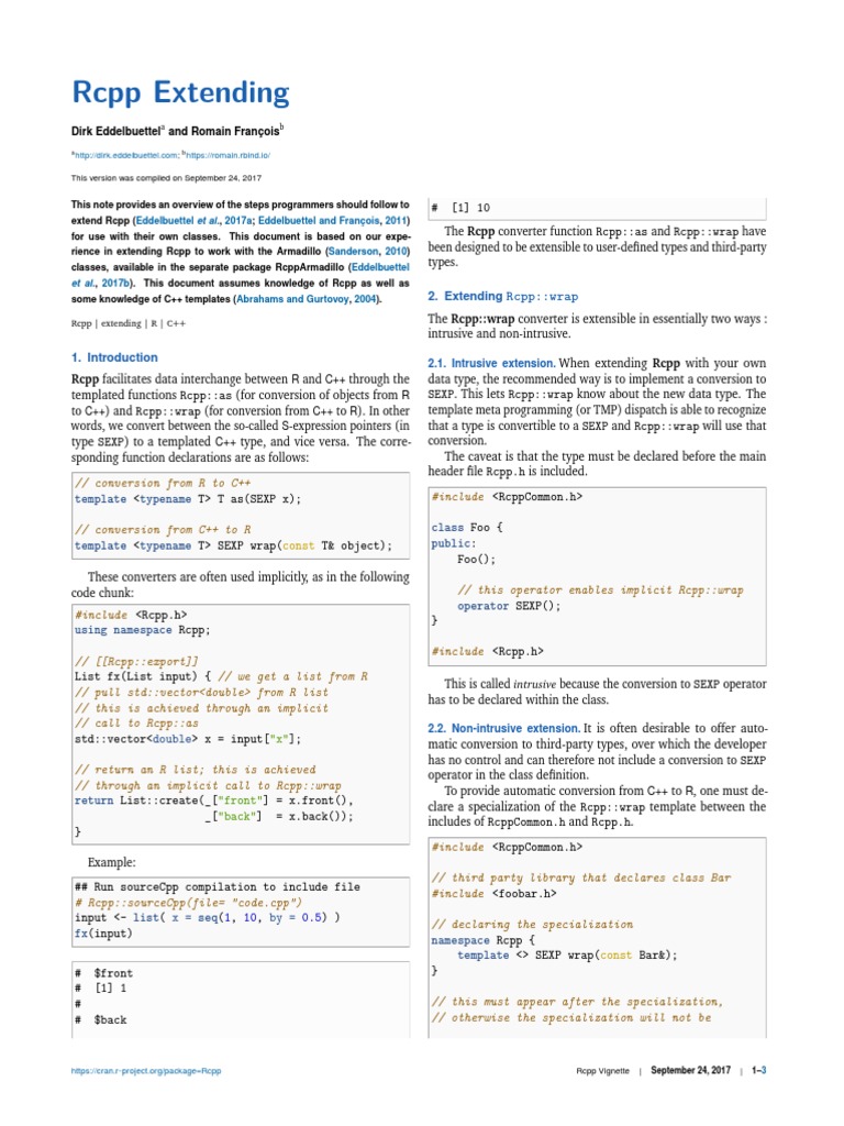 Rcpp-extending | PDF | C++ | Class (Computer Programming)