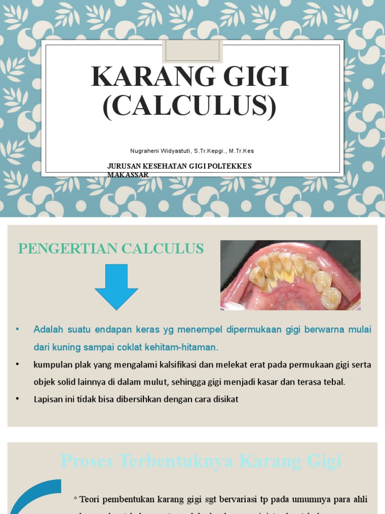 Karang Gigi (Kalkulus) | PDF