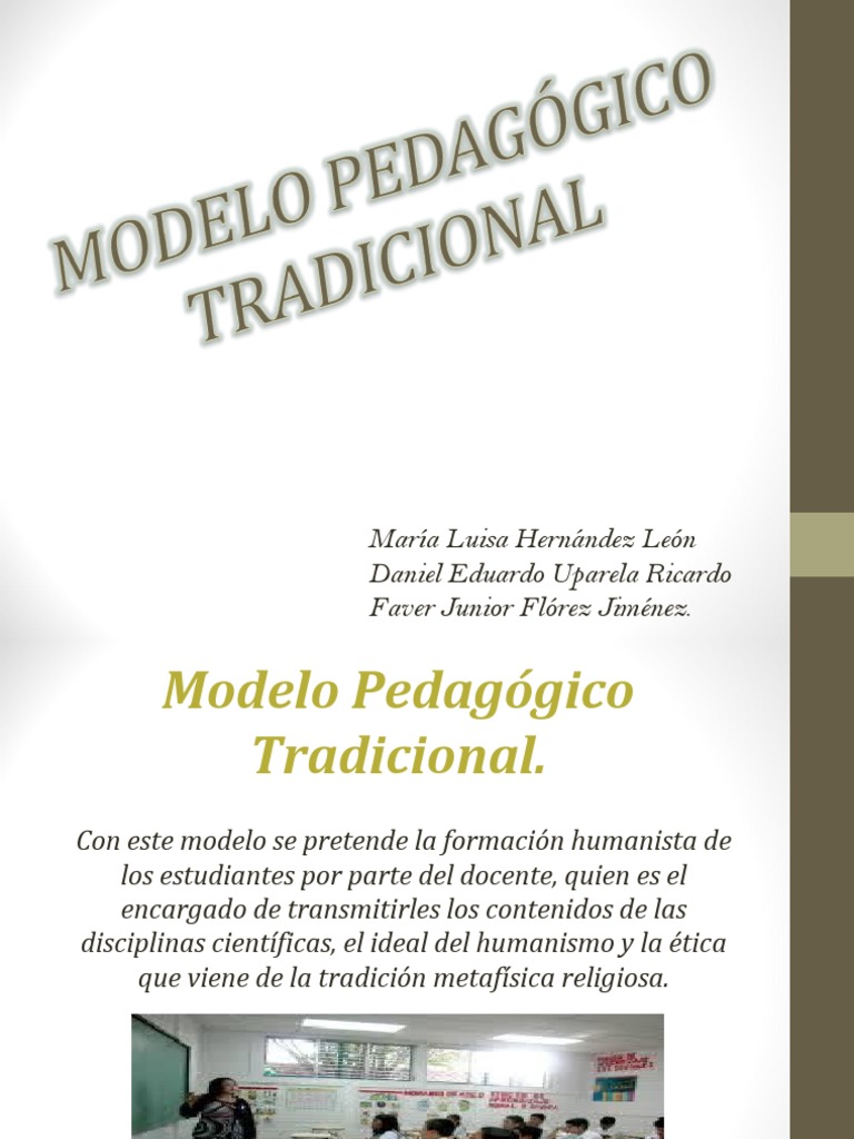 Modelo Tradicional | PDF | Aprendizaje | Maestros