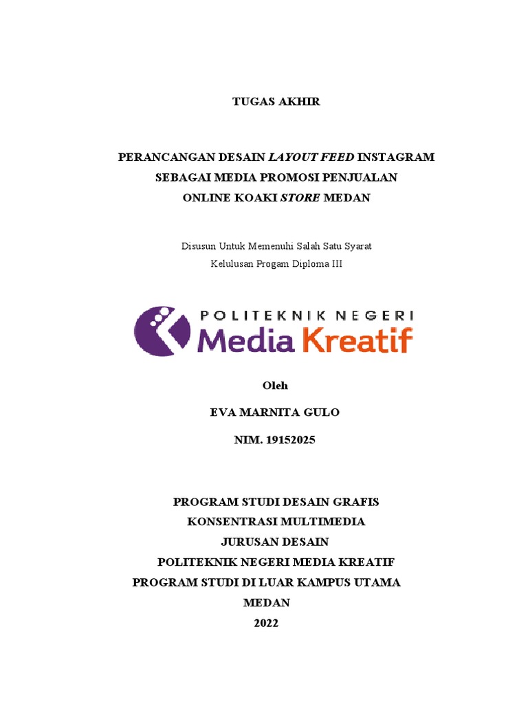 Desain Instagram untuk Koaki Store Medan | PDF