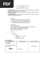 Body Shapes and Actions Lesson Plan | PDF