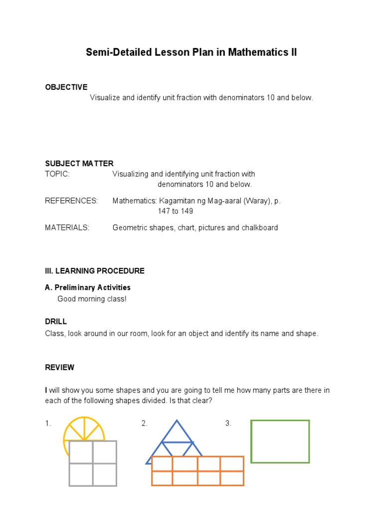 Visualizing Unit Fractions 10 and Below | PDF | Learning | Cognition