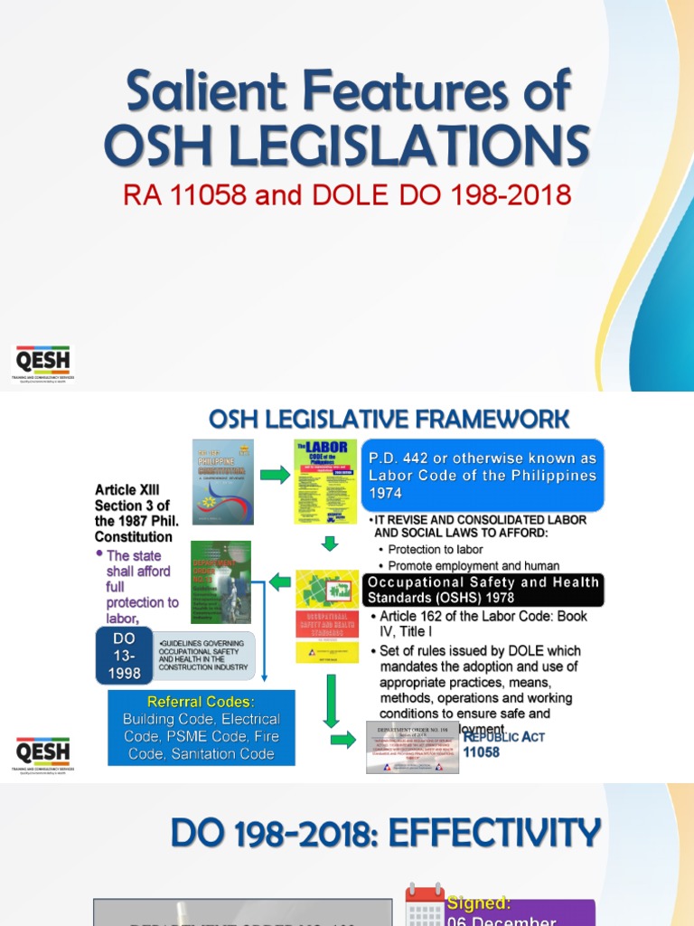 Ra 11058 Osh Legislation | PDF