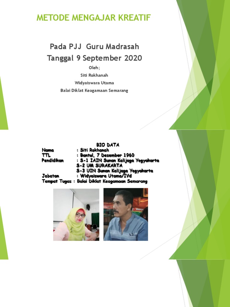 PPT. Metode Pembelajaran Kreatif | PDF | Karier & Perkembangan