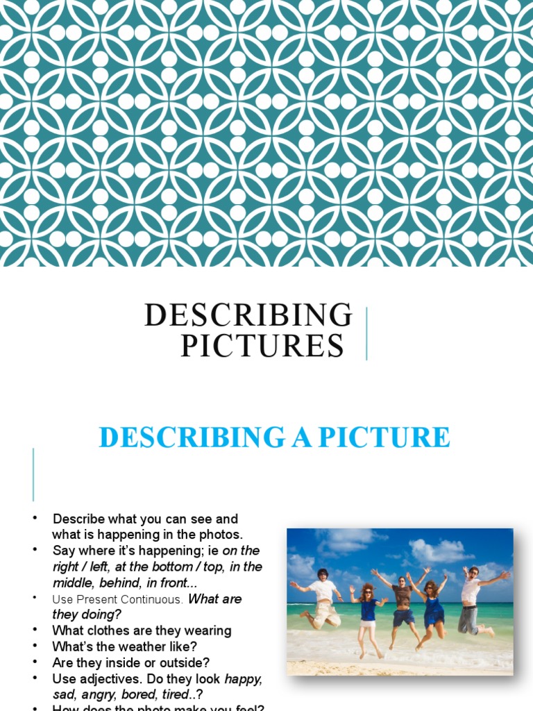 Techniques for Describing Pictures | PDF | Language Arts & Discipline ...