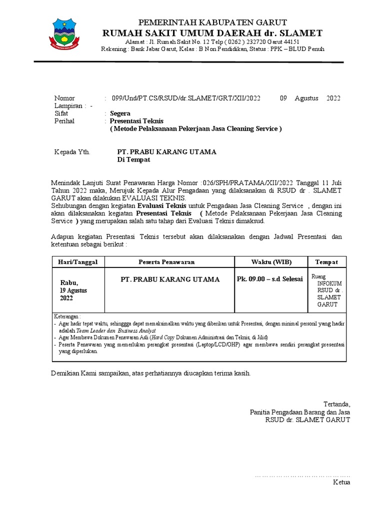 Surat Undangan EXPOSE Cleaning Service FIX PRINT | PDF