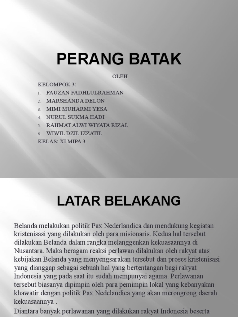 Perang Batak | PDF