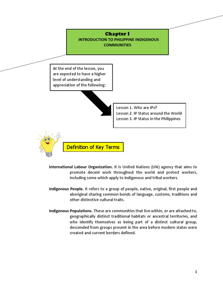 Lesson 1 WHO ARE IPS | PDF | Indigenous Peoples | Identity (Social Science)