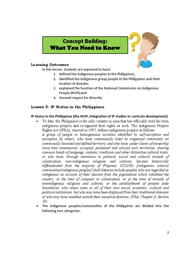 Lesson 3 - IP Status in The Philippines | PDF | Philippines ...