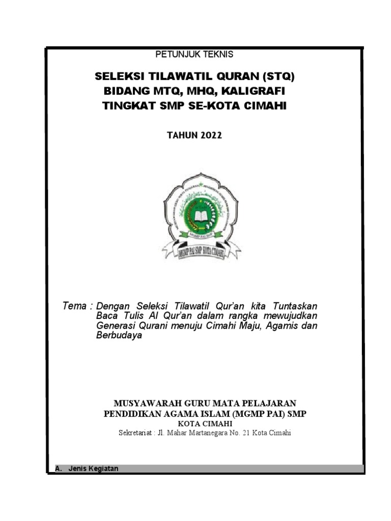 Juknis STQ 2022 Fix | PDF