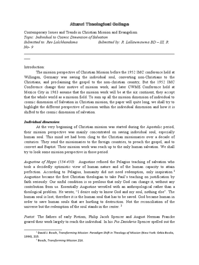 9 Missiology | PDF | Christian Mission | Salvation
