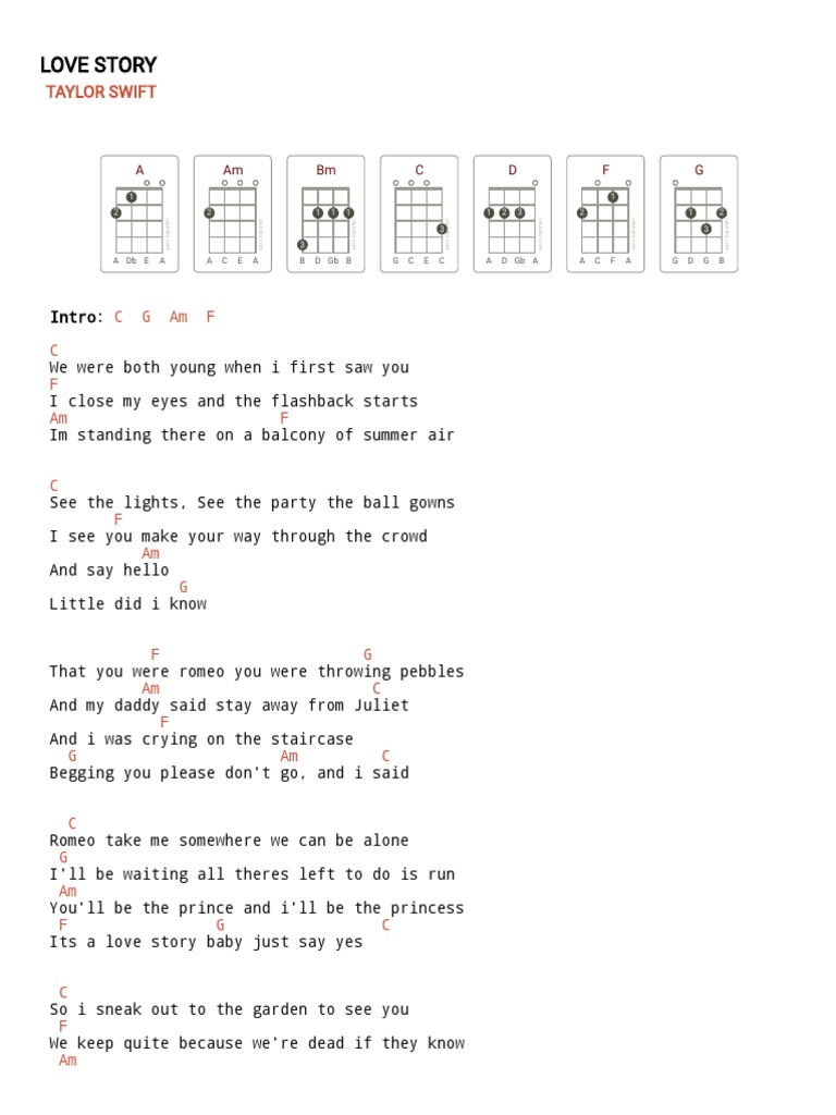 Love Story Ukulele Chords Guide | PDF