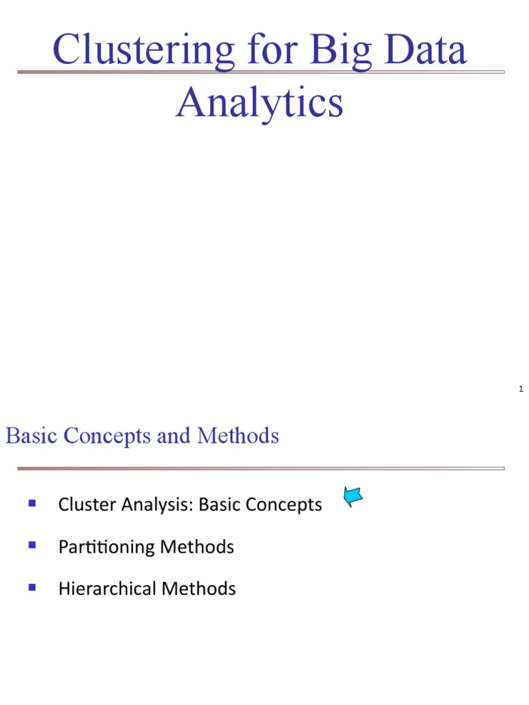 Clustering For Big Data Analytics | PDF | Cluster Analysis | Statistics